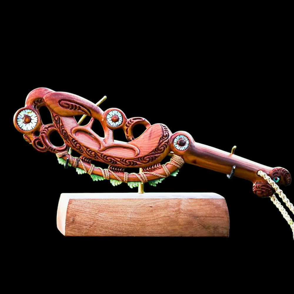 Signature Matai Maripi with Pounamu Shark Teeth - Sands Carving Studio
