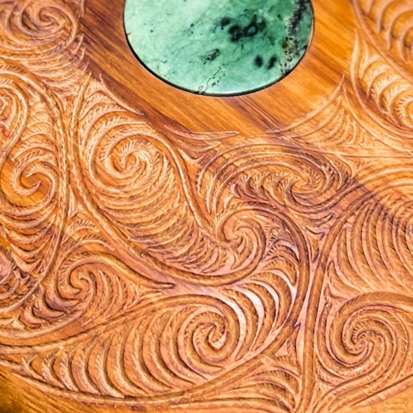 Rimu Pounamu Kumete - Carved Native Timber and Greenstone Bowl - Sands ...